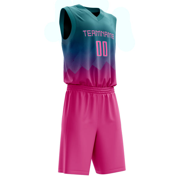 Custom Teal Pink Split Basketball Jersey – Fanaticstyle