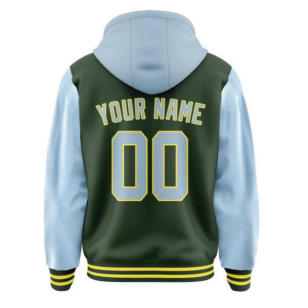 Custom Dark Green Light Blue Jacket – Fanaticstyle