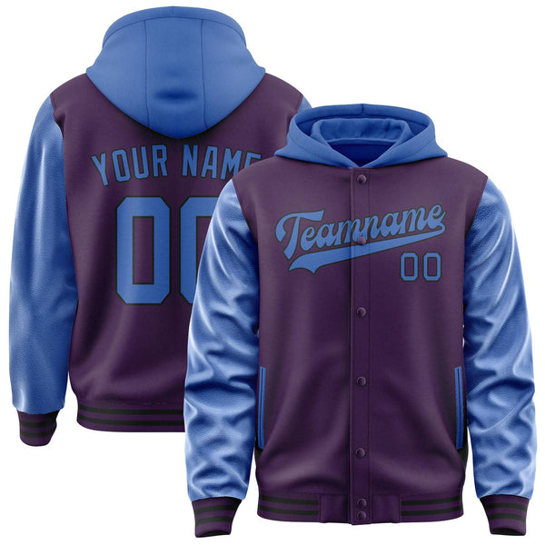 Custom Purple Sky Blue Jacket – Fanaticstyle