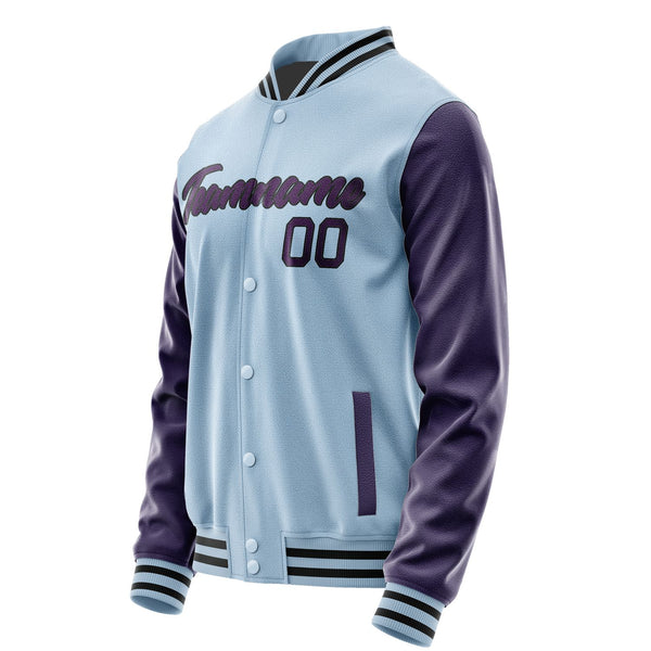 Custom Light Blue Purple Jacket – Fanaticstyle