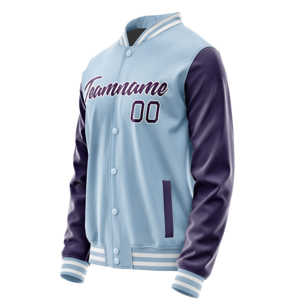 Custom Light Blue Purple Jacket – Fanaticstyle