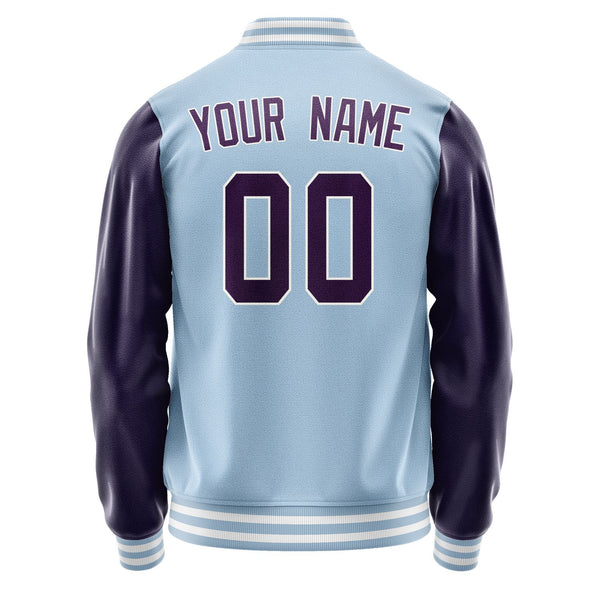 Custom Light Blue Purple Jacket – Fanaticstyle