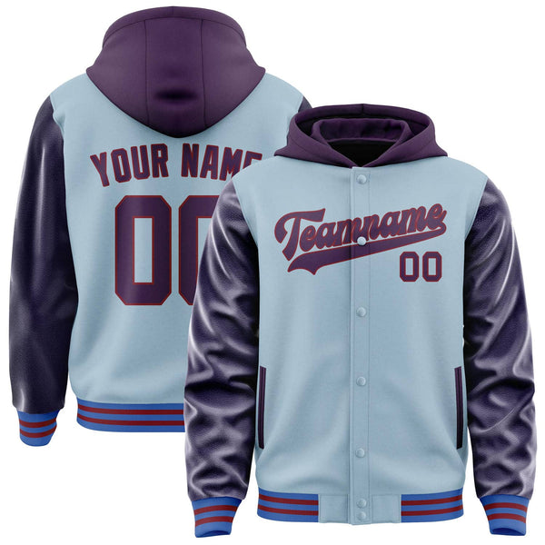 Custom Light Blue Purple Jacket – Fanaticstyle