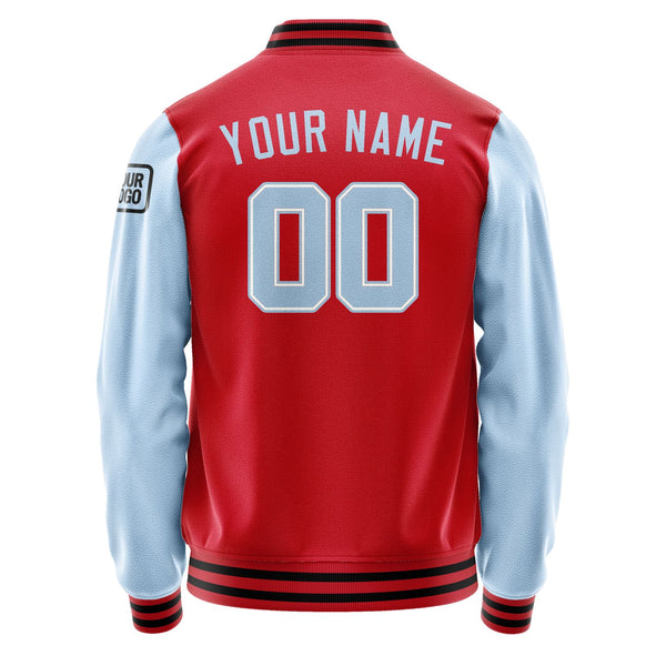 Custom Red Light Blue Jacket – Fanaticstyle